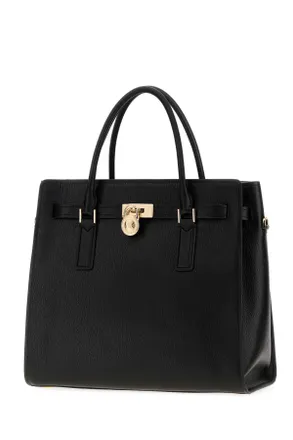 Michael Kors Womens Satchel Top Handle Black Leather