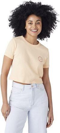 Wrangler Womens Baby Crop Tee T-Shirt, APRICOT Ice, Medium