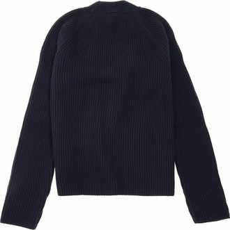 Ami Ribbed Crewneck Sweater - Navy