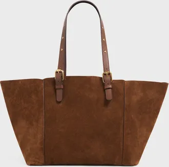 Gerard Darel Cabas en cuir velours int&eacute;rieur m&eacute;tallis&eacute; - SIMPLE BAG - Fauve