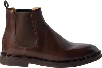 Brunello Cucinelli Homme, Chaussures, Brun, Taille: 41 EU Bottines Chelsea en cuir de veau