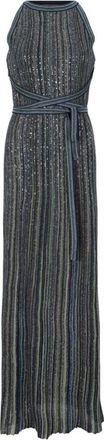 Missoni Femme, Robes, Multicolore, Taille: 36 FR Robe Longue en Maille M&eacute;tallis&eacute;e