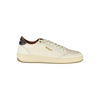 Blauer Wei&szlig;e Leder Damen Sneaker - - Shoes - Damen - Wei&szlig; - 37 EU
