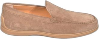 Tod's Homme, Chaussures, Beige, Taille: 43 1/2 EU Mocassins en daim avec semelle en caoutchouc