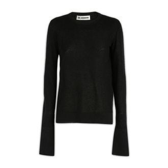 Jil Sander Rundhals-Pullover - - Knitwear - Damen - Schwarzk - S