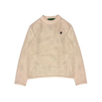 Garment Workshop Garment Workshop, Homme, Pulls, Beige, Taille: L Chemise &agrave; Manches Courtes en Crochet Tricot&eacute;