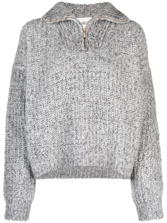 BA&SH Pullover mit Stehkragen - Grau