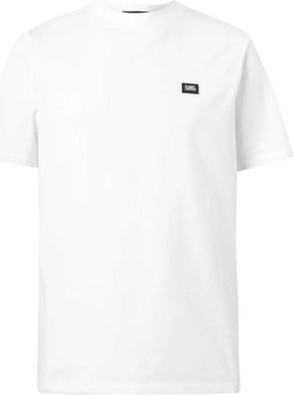 Karl Lagerfeld Homme, Tops, Blanc, Taille: XS T-shirt avec Embl&egrave;me Logo en Accent