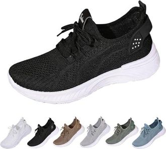 Generic Chaussures de sport pour femme - Larges pieds - Confortables - Lacets confortables - Largeur H - Respirantes - Chaussures de marche - Chaussures d&eacute;con