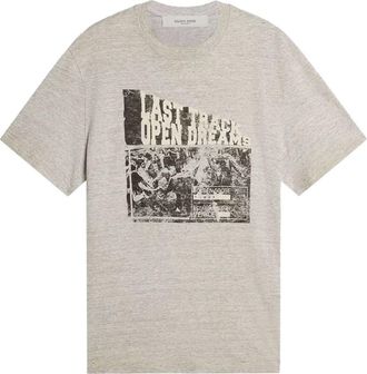Golden Goose Homme, Tops, Gris, Taille: L T-shirt Vintage Journey Gris