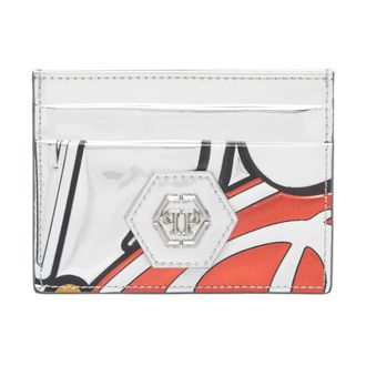 Philipp Plein Homme, Accessoires, Gris, Taille: ONE Size Porte-cartes de cr&eacute;dit emboss&eacute; 3D Plein