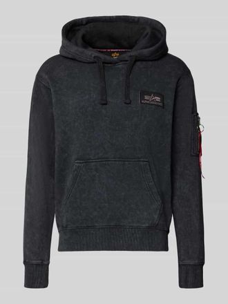 Alpha Industries Relaxed Fit Hoodie aus Baumwoll-Mix mit Logo-Patch