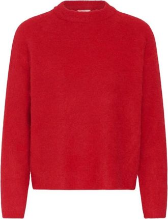 Kaffe Rundhals-Strickware - - Knitwear - Damen - Rot - S