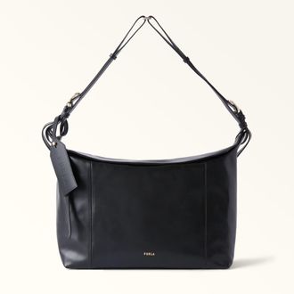 Furla Ginevra Schultertasche L Nero Schwarz Varenne-kalbsleder Damen