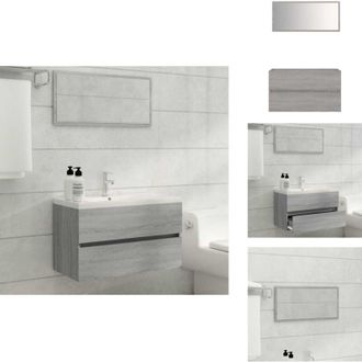 vidaXL Vidaxl - Ensemble de meubles de salle de bain 2 pcs Sonoma gris - Meuble De Salle De Bain - Armoire De Salle De Bain - Ensemble Salle De Bain