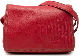 Loewe Hobo Bags - Leather Anagram Flap Crossbody - Gr. unisize - in Rot - f&uuml;r Damen