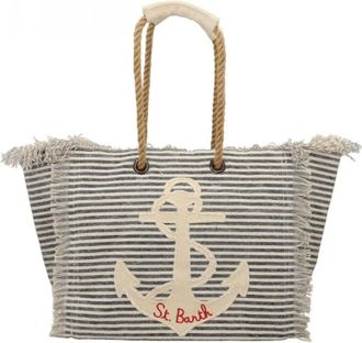 MC2 Saint Barth Femme, Sacs, Bleu, Taille: ONE Size Vanity Canvas Bag