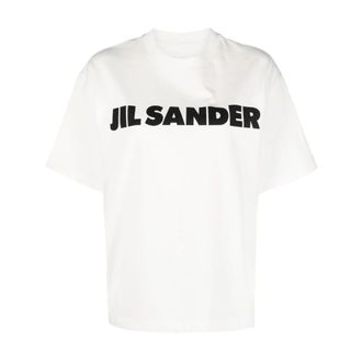 Jil Sander Logo T-Shirt - - Tops - Damen - Wei&szlig; - XL