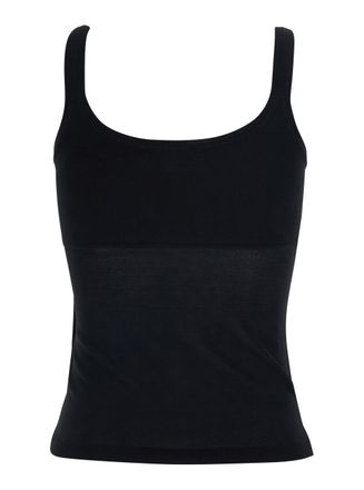 Max Mara Womens Top With Round Neck Black Viscose Tops