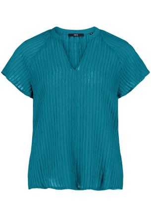 Zero Klassische Bluse Damen mit V-Ausschnitt