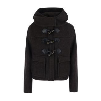 Ganni Duffle Coat Mini aus Wolle - - Jackets - Damen - Braun - L