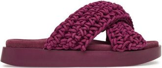 INUIKII Pantoletten Woven 1004.003.0062 Dunkelrot