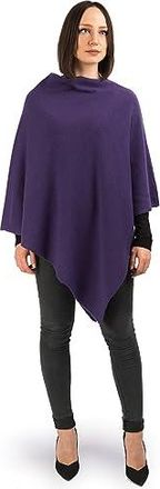 DALLE PIANE CASHMERE Poncho 100% cachemire - Femme, Couleur: Violet, Taille unique