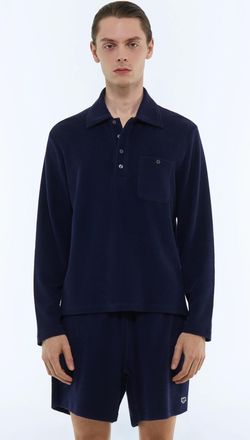 Fursac Polo en coton effet &eacute;ponge - Taille L - Homme