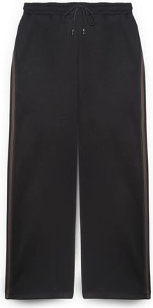 Fiorella Rubino Femme, Pantalons, Noir, Taille: 42 FR Pantalon Jambe Large en tissu scuba
