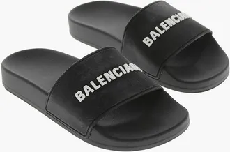 Balenciaga Rubber Slides SMOOTH with Embossed Logo size 35