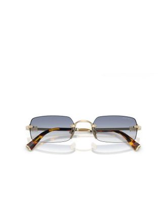 Miu Miu Womens Miu Sunglasses Blue-Gold Metal Eyewear - Blue/gold