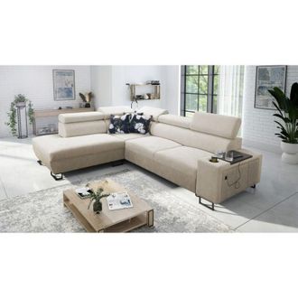 KAISER Modernes Luxus-Ecksofa mit Schlaffunktion melody vii Tauro/Freya Beige Links