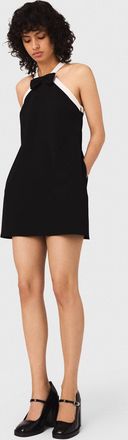 Maje Smokingkleid Aus Schwerem Crêpe - Schwarz / Weiß - Maje