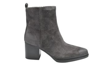 Michael Kors Stiefel - Brown Suede Ankle Boots With Block Heel - Gr. 8_5 - in Grau - f&uuml;r Damen