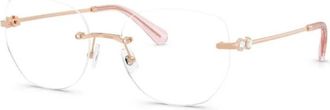 Swarovski Femme, Accessoires, Jaune, Taille: 54 MM Sk1038 Eyeglasses