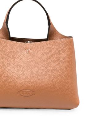 Tod's Grained Leather Shoulder Bag - Tan
