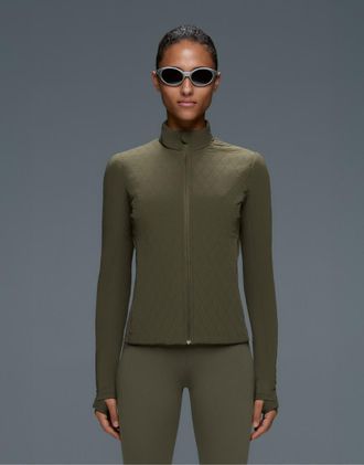 Oysho Fellex veste technique hybride matelass&eacute;e kaki-Vert