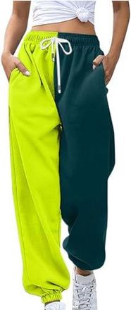 Generic Pantalon ample pour femme - Pantalon d&eacute;contract&eacute; respirant avec poches lat&eacute;rales et jambe &eacute;vas&eacute;e - Grande taille 3X disponible, Vert, XXL