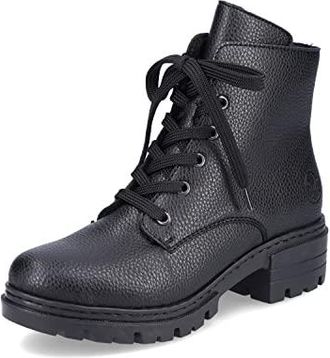 Rieker Bottes à lacets pour femme 76840, Noir 00., 40 EU