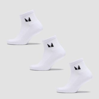MyProtein Unisex Ankle Socks (3 Pack) - White - UK 9-11