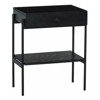 H&uuml;bsch Table de chevet Noir H&uuml;bsch