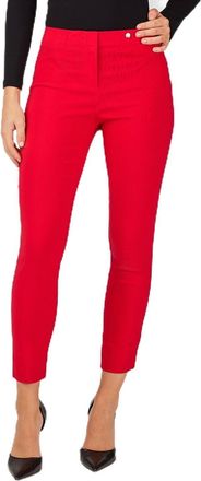 Robell Style ROSE09 - Bequeme, stretchige 7/8 Damenhose mit schmal geschnittenem Bein Farbe Rot Gr&ouml;&szlig;e 38