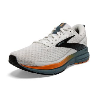 Brooks Herren Trace 3 Sneaker, White Orange Goblin Blue, 44.5 EU