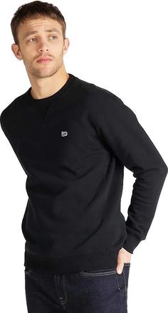 Lee Herren Plain Crew Black Sweatshirt, Schwarz (Black 01), XL EU