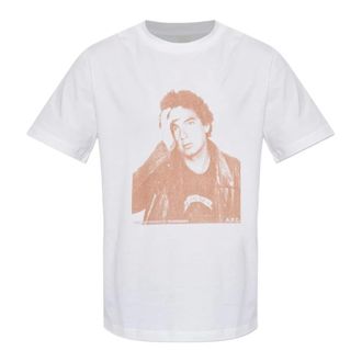 A.P.C. A.p.c., Homme, Tops, Blanc, Taille: L T-shirt col rond