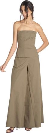 Federica Tosi Femme, Pantalons, Vert, Taille: 34 FR Pantalone Over