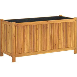 vidaXL vidaXL Jardini&egrave;re avec doublure 99,5x38x50 cm bois massif dacacia