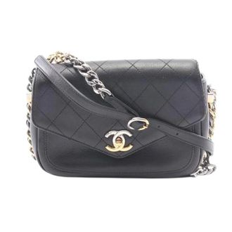Chanel Pre-owned Petit Sac Bandouli&egrave;re Matelass&eacute; en Cuir - Femme - Pre-owned - Noir - Taille: ONE Size
