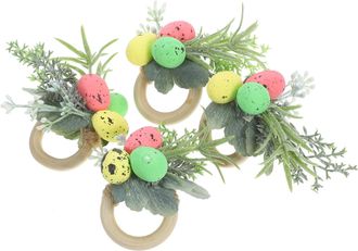 Cabilock 4 St&uuml;ck servietten Schnalle fr&uuml;hling serviettenringe Ei Korb Stuffer Pfannkuchen Easter Decoration osterplatzsets dekorative Serviettenschnalle Ostern