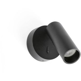 Faro Barcelona Faro Stan Applique murale de lecture Stan Slim noire GU10 avec interrupteur